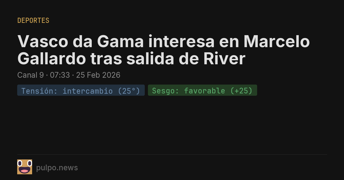 Vasco da Gama interesa en Marcelo Gallardo tras salida de River - pulpo ...